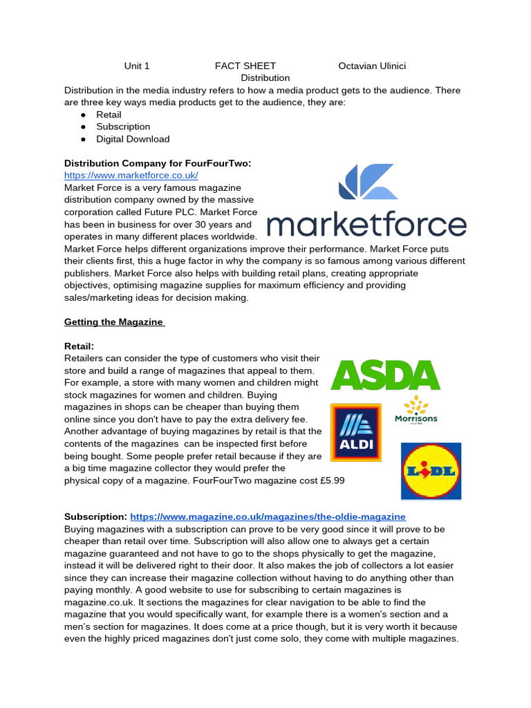 Distribution | PDF | Subscription Business Model | Retail
