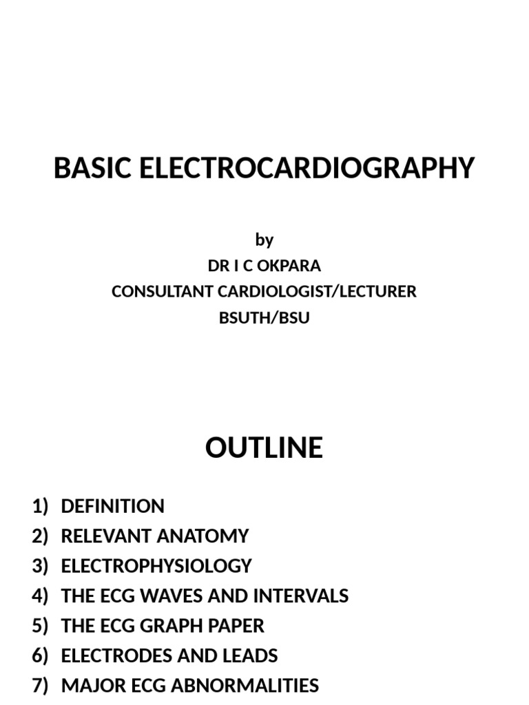 Basic Electrocardiography | PDF | Electrocardiography | Cardiac ...
