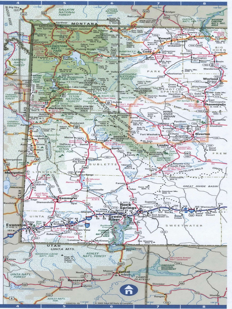 Wyoming Road Map | PDF