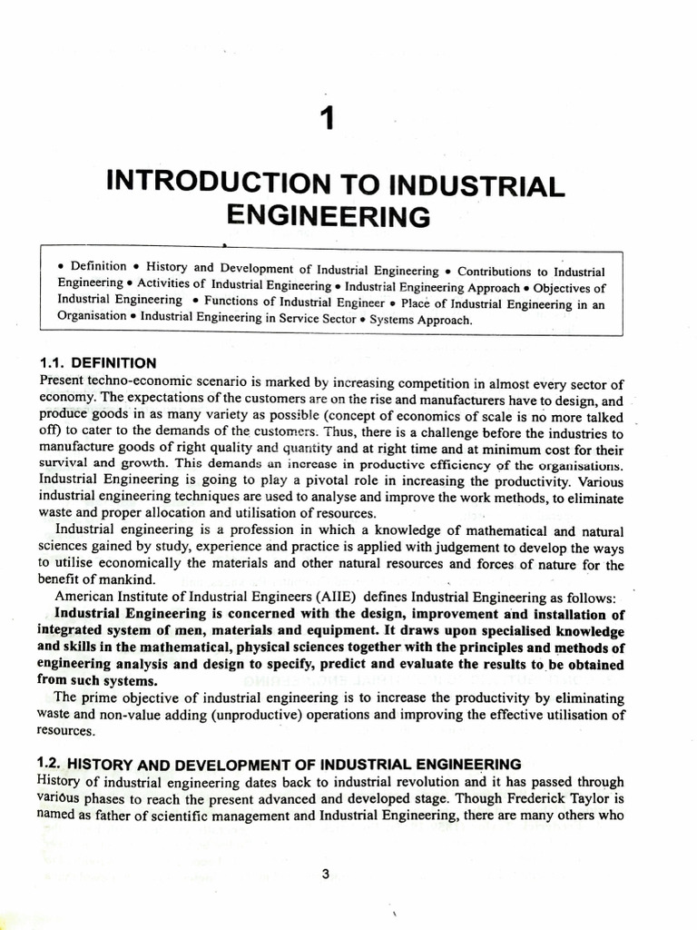 Industrial Engineering | PDF