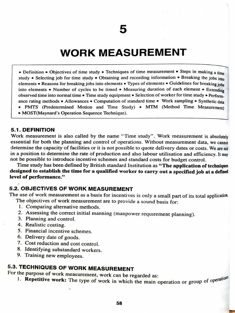5. Work Measurement | PDF