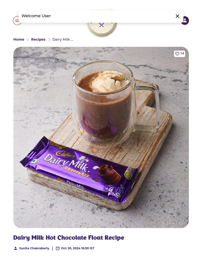 Dairy Milk Hot Chocolate Float - Desserts Corner | PDF | Chocolate ...