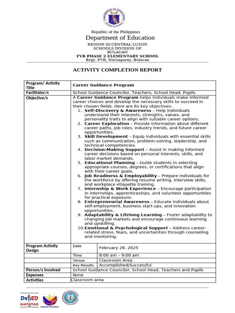 Fvr2es-Acr - Career Guidance | PDF | Mentorship | Internship