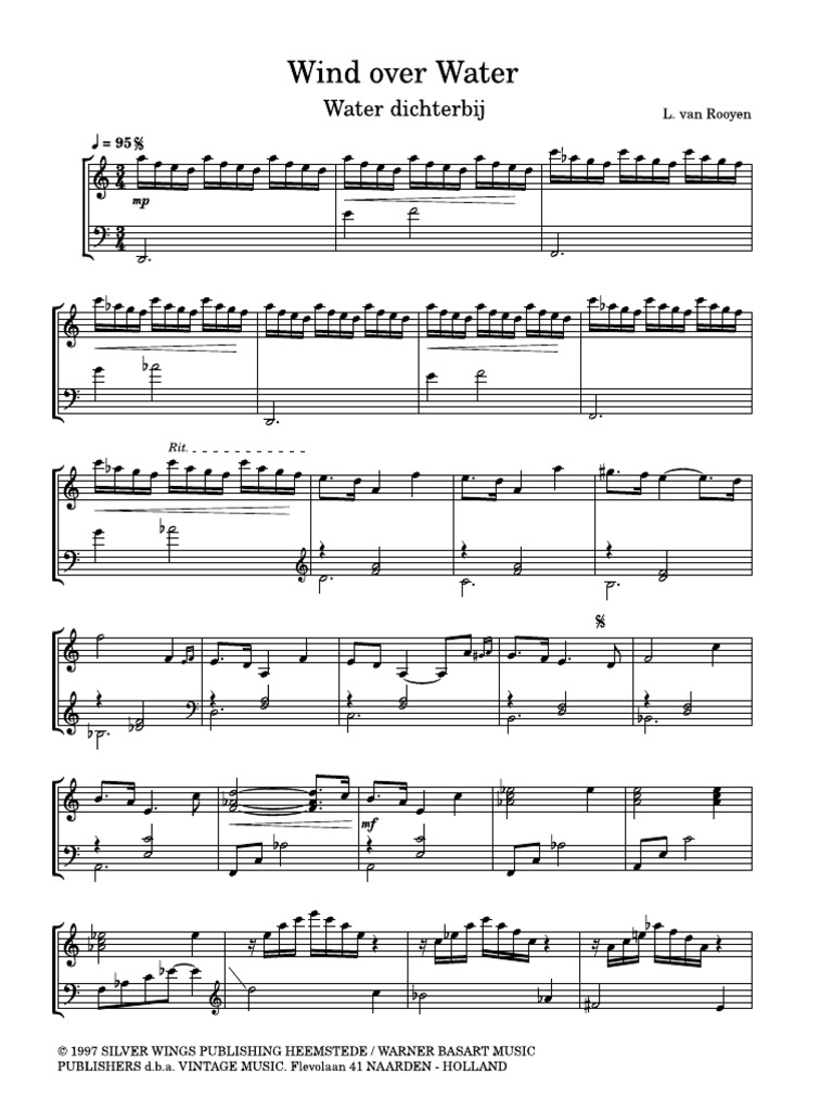 Wind Over Water – Laurens Van Rooyen (the Music of Water) | PDF