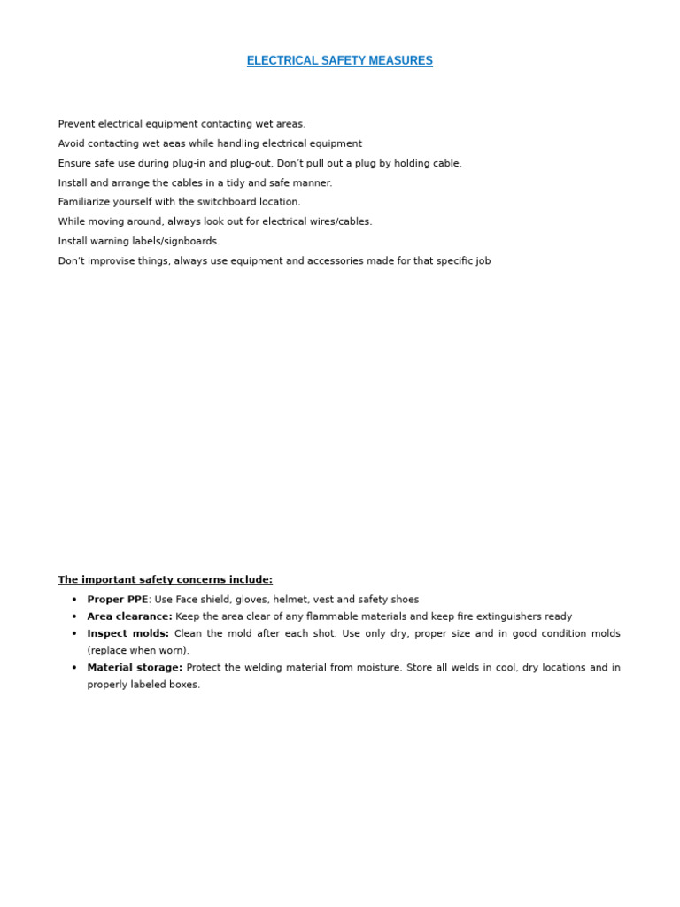 Essential Electrical Safety Guidelines | PDF