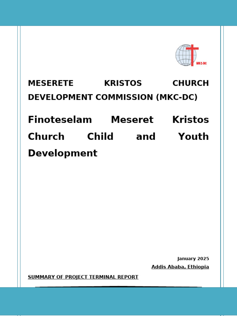 Addis Ababa Projects Terminal Report (Final) | PDF | Budget | Sustainability