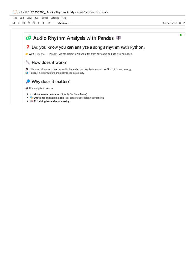 Audio Rhythm Analysis | PDF