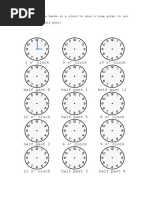 Time Reasoning Questions Worksheet | PDF