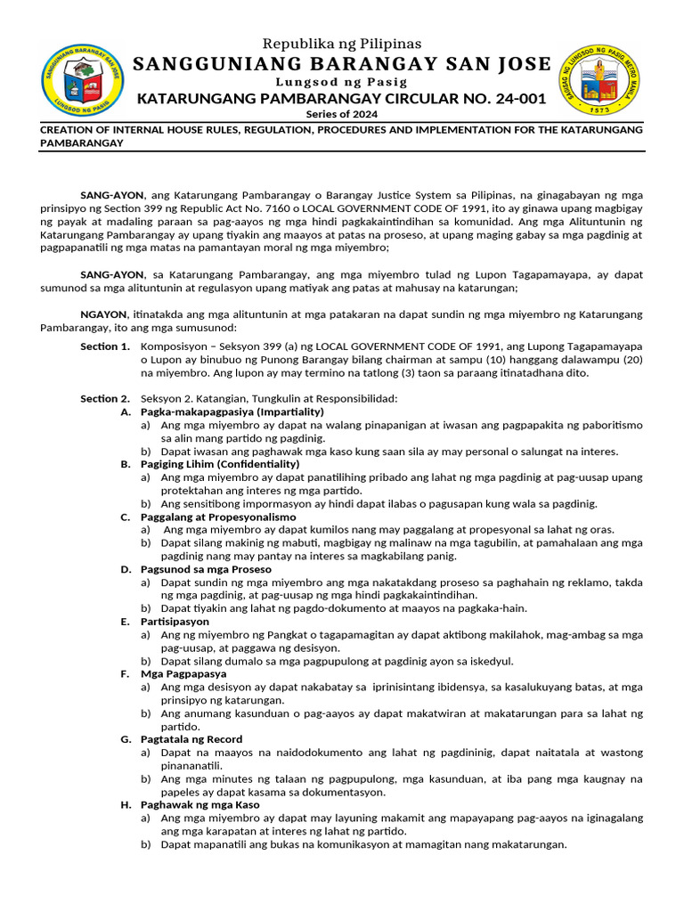 Reso 1 - Tagalog | PDF