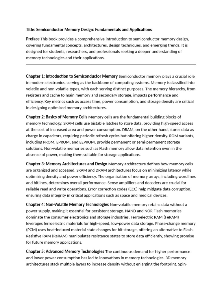 Semiconductor Mermory 2 Pdf Computer Memory Computer Data Storage