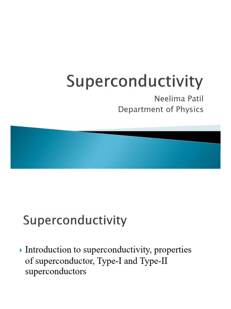 Superconductivity: Types and Properties | PDF | Superconductivity | Electrical Resistivity And ...