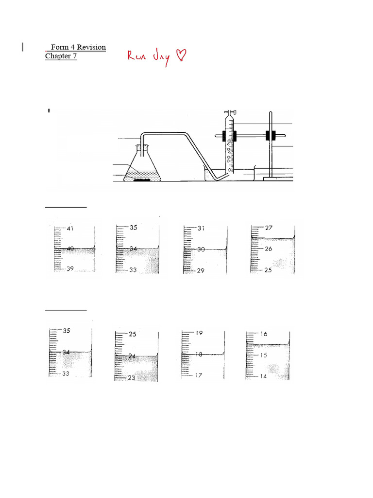 Form 4 Revision Chap 7 | PDF | Reaction Rate | Gases