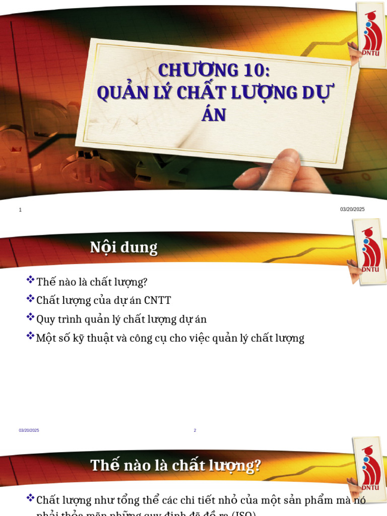 10_Chapter 10 Quan ly chat luong | PDF