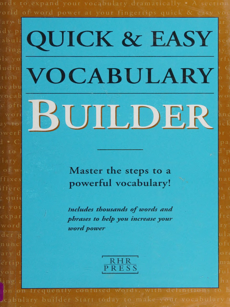 Quick & Easy Vocabulary Builder - Mastering The Steps To A - RH Disney ...