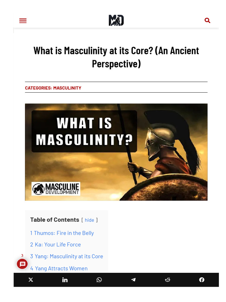 Masculinedevelopmentblog Com What Is Masculinity at Its Core An Ancient ...