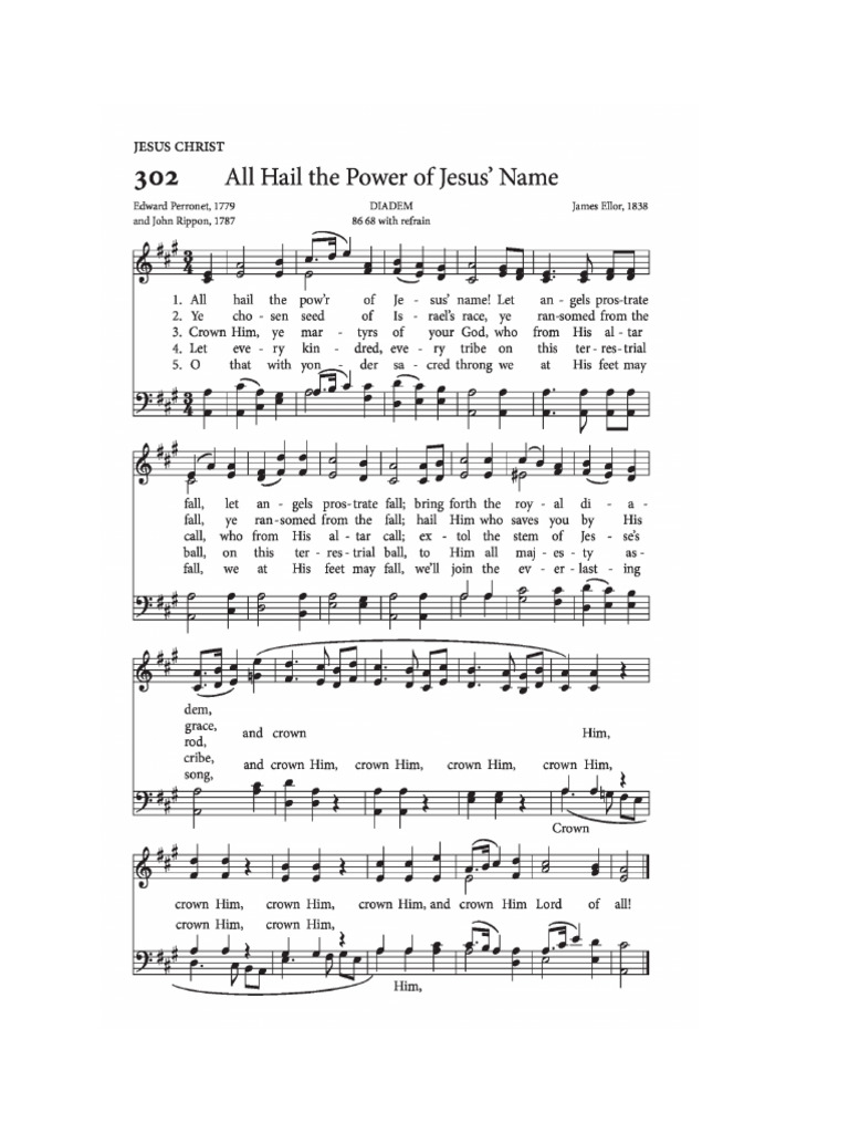 All Hail The Power of Jesus Name | PDF