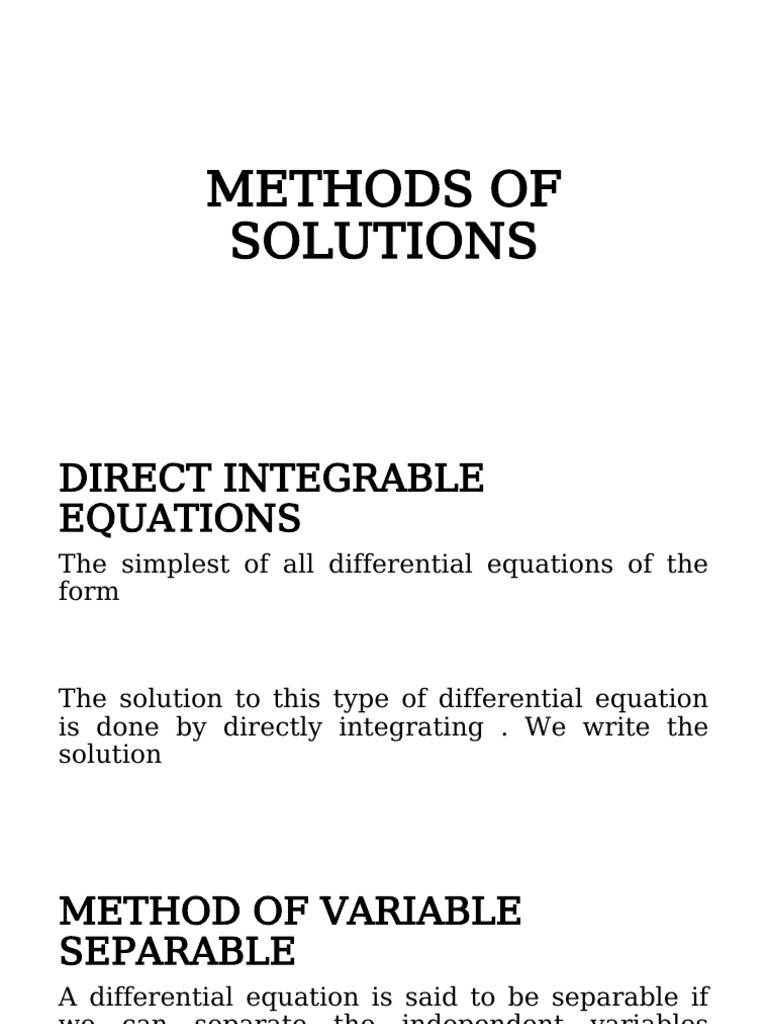 Lesson 2 Variable Separable | PDF