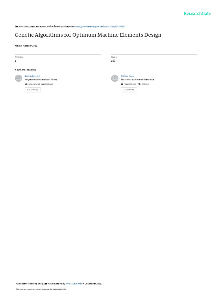 IJEIR 1375 Final | PDF | Genetic Algorithm | Mathematical Optimization