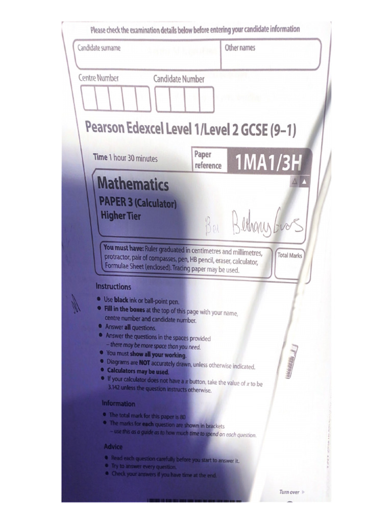 Pearson Edexcel Level 1level 2 GCSE (9-1) | PDF