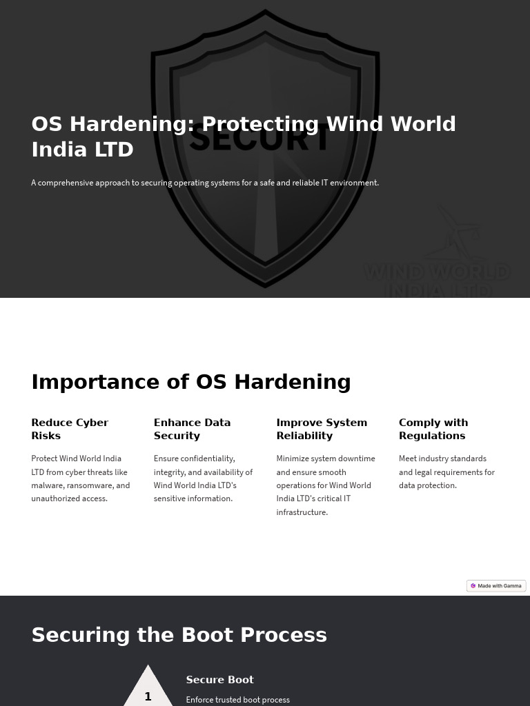 OS Hardening Protecting Wind World India LTD | PDF | Security | Computer Security