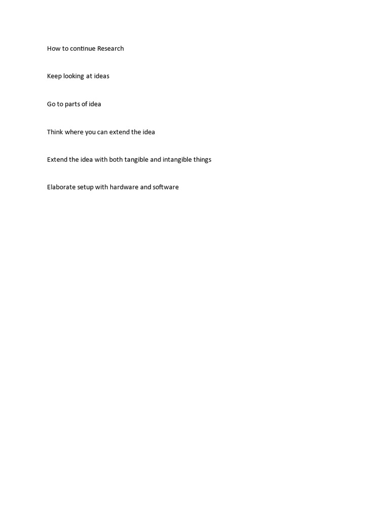 Strategies for Extending Research Ideas | PDF