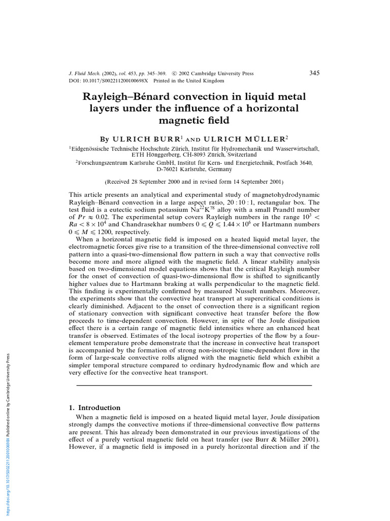 Rayleigh-Benard-Convection-In-Liquid-Metal-Layers-Under-The-Influence ...