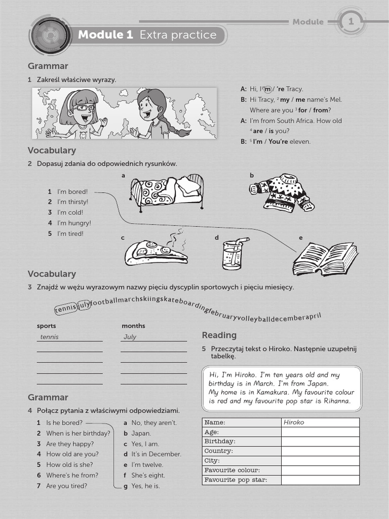 NHS - kl4 - WB - Extra Practice Mod 1 | PDF