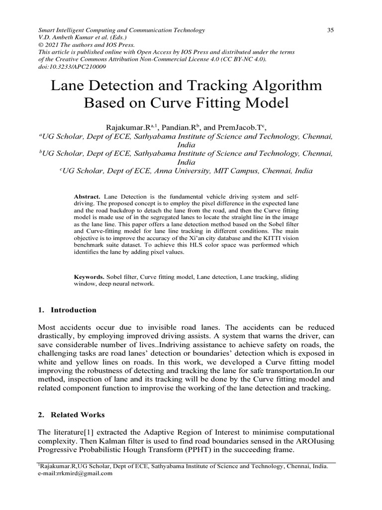 Lane_Detection_and_Tracking_Algorithm_Based_on_Cur (1) | PDF | Computer Vision | Applied Mathematics