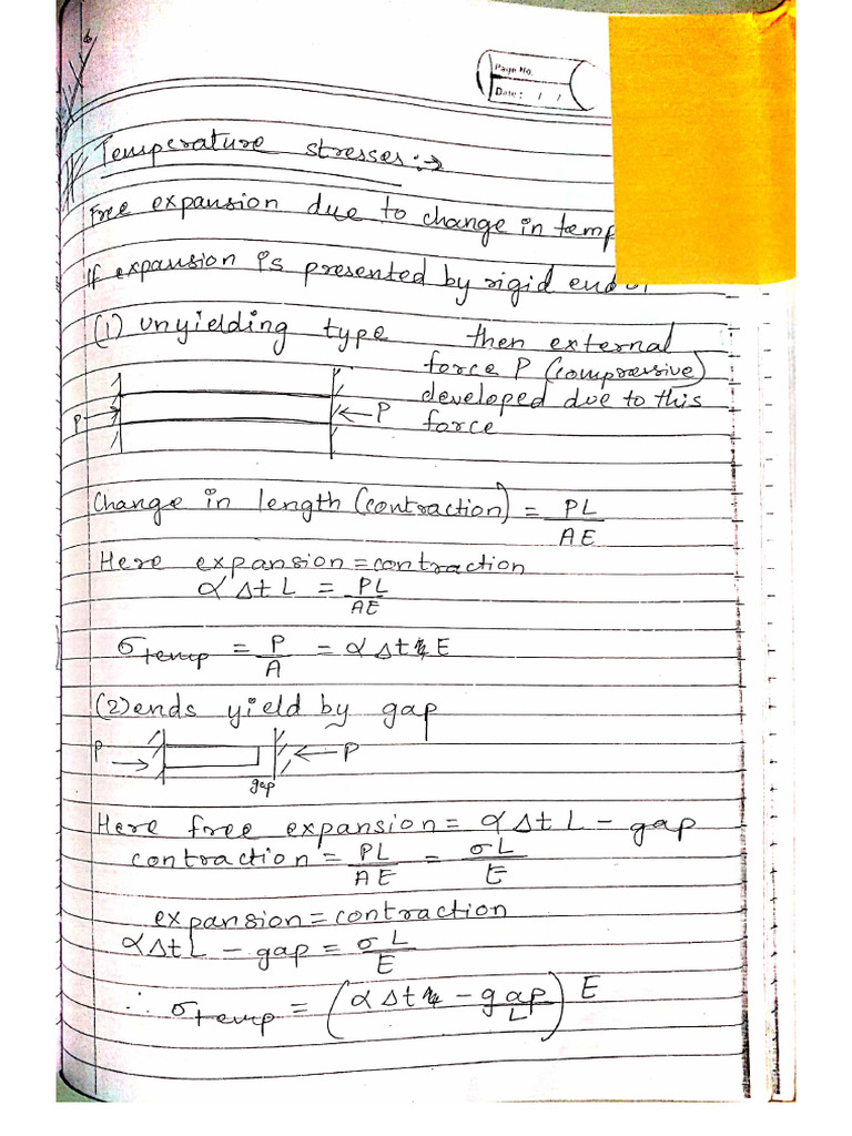 Temperature Stresses | PDF