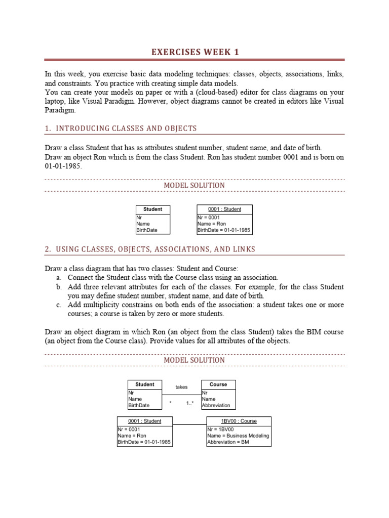 SolutionExercisesWeek1 DataModeling | PDF