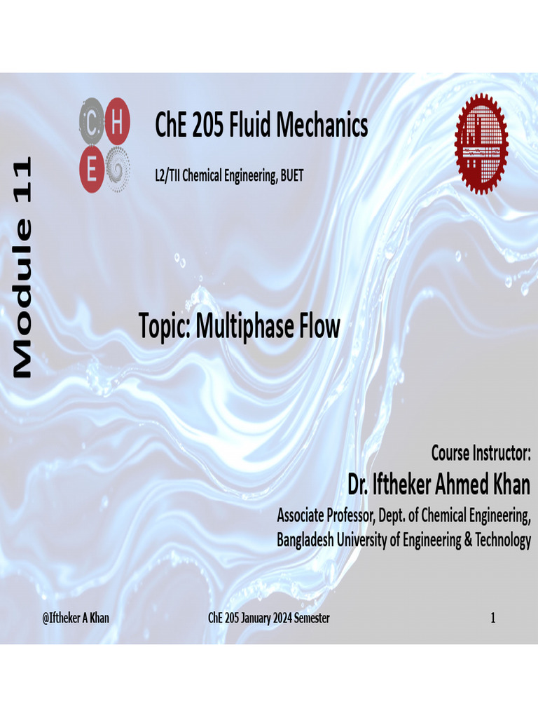 IAK ChE205 Module 11 Multiphase Flow | PDF | Fluid Dynamics | Soft Matter