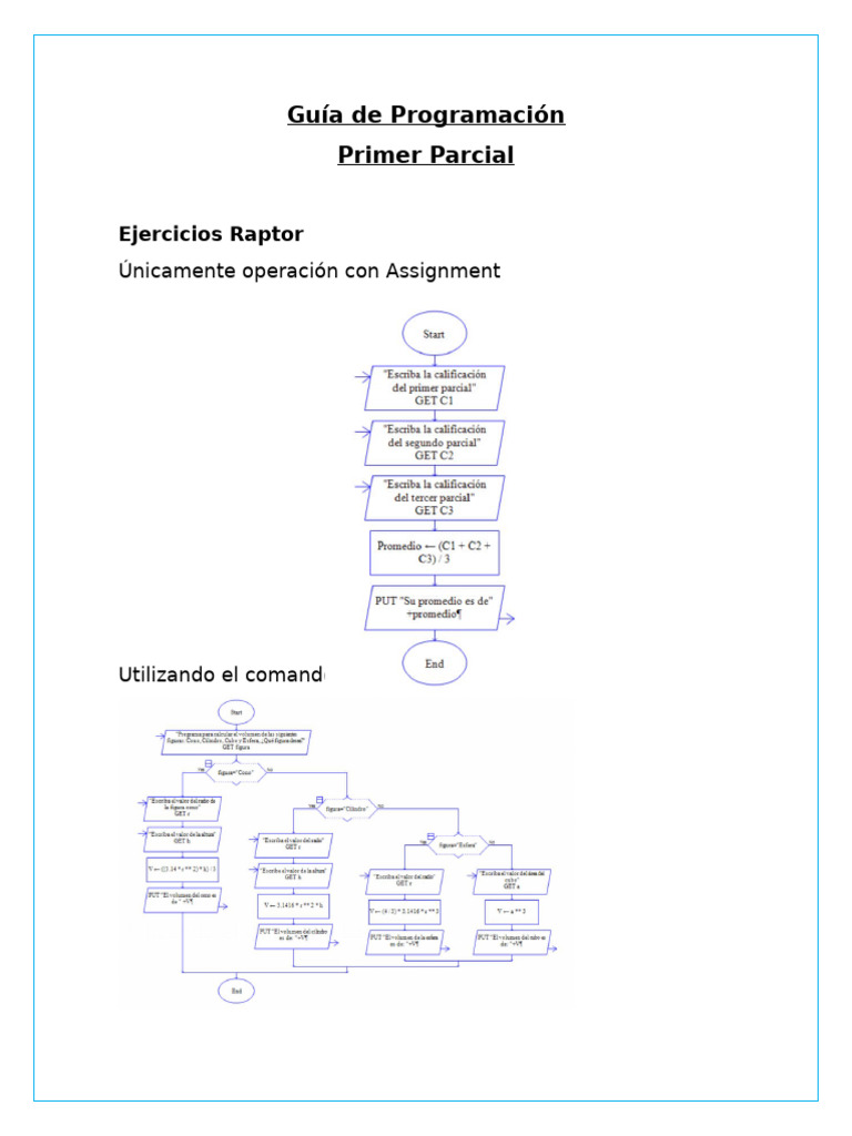 Guía de Programación Primer Parcial | PDF