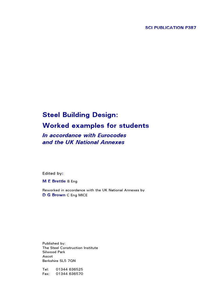 Steel Building Design Worked Examples For Students | PDF | Buckling ...