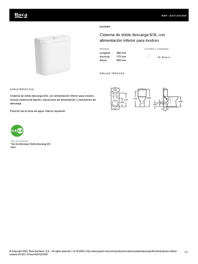 Cisterna Access - A341231000 | PDF | Baño