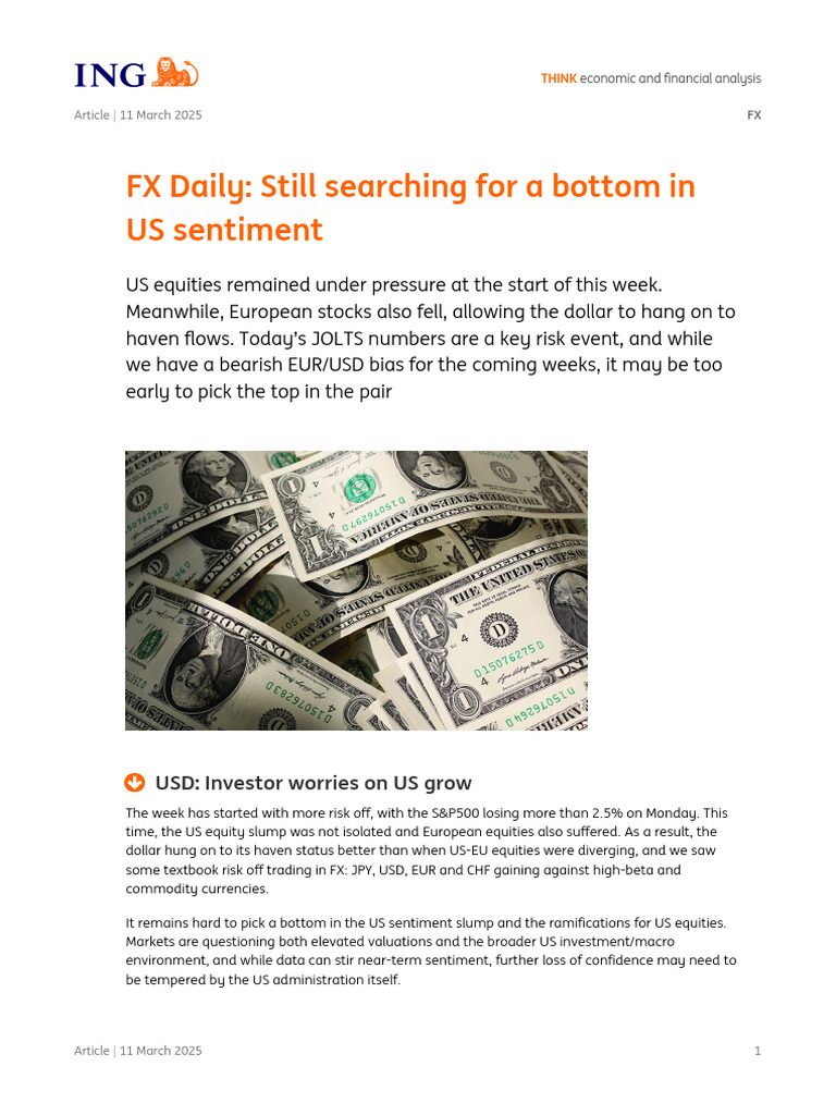 ING Think FX Daily Still Searching For A Bottom in Us Sentiment | PDF ...