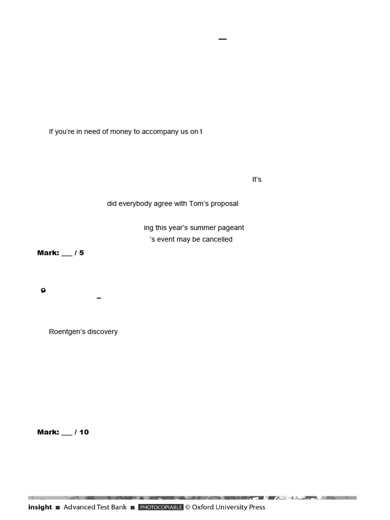 Cumulative Skills Test Units 1-10 Test A | PDF