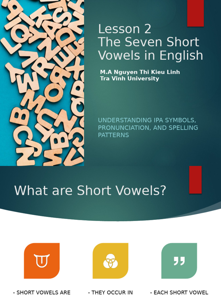 Short Vowels and Pronunciation Guide | PDF
