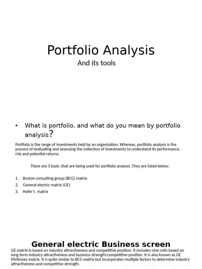 Portfolio Analysis pt2 | PDF | Matrix (Mathematics) | Business