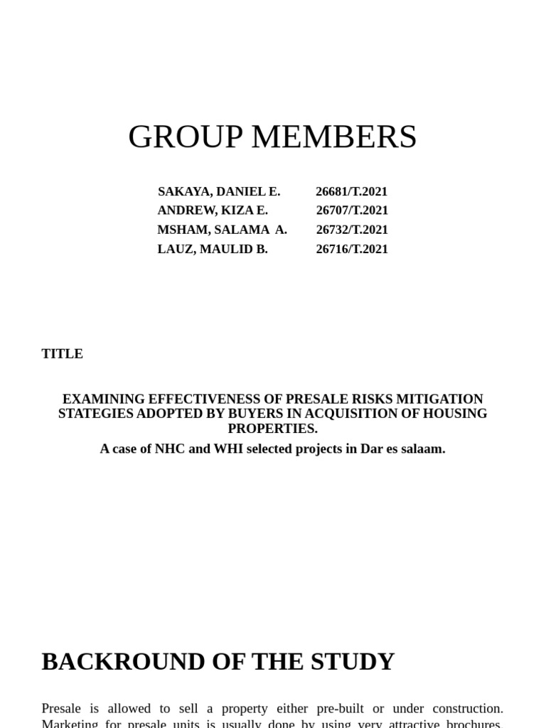 GROUP 9 PROJECT FINAL | PDF | Risk | Statistics