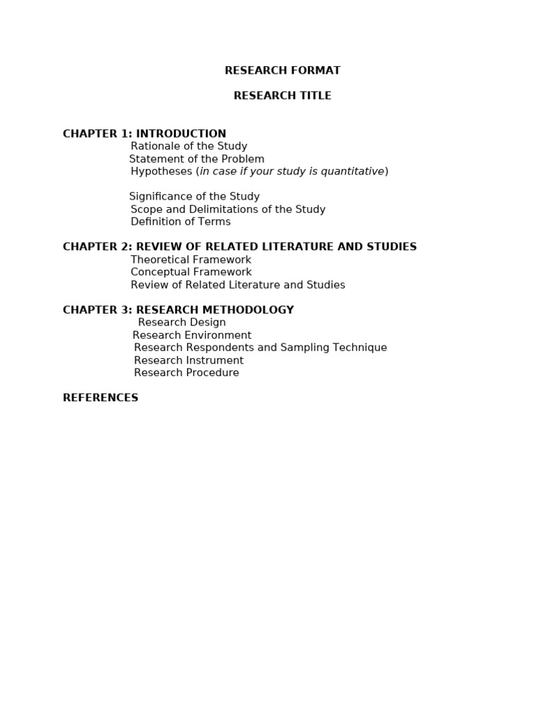 Research Proposal Format | PDF