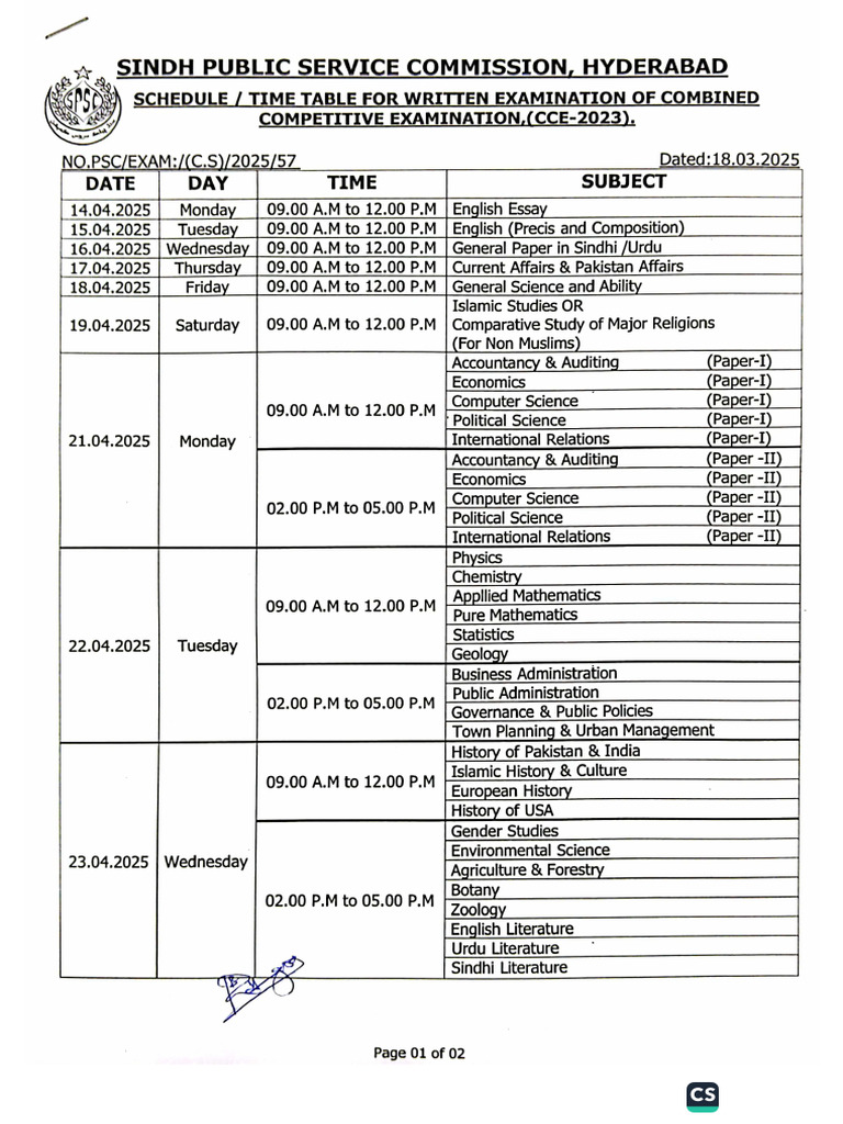 Timetable_CCE-2023 (1) | PDF