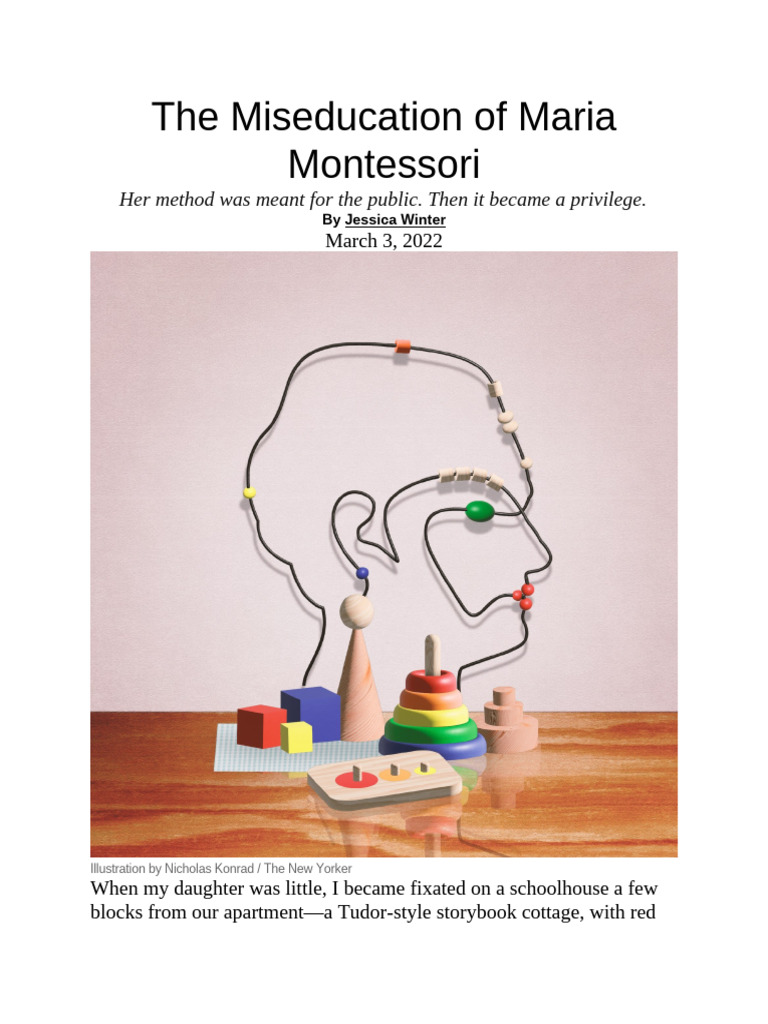 The Miseducation of Maria Montessori | PDF | Montessori Education ...