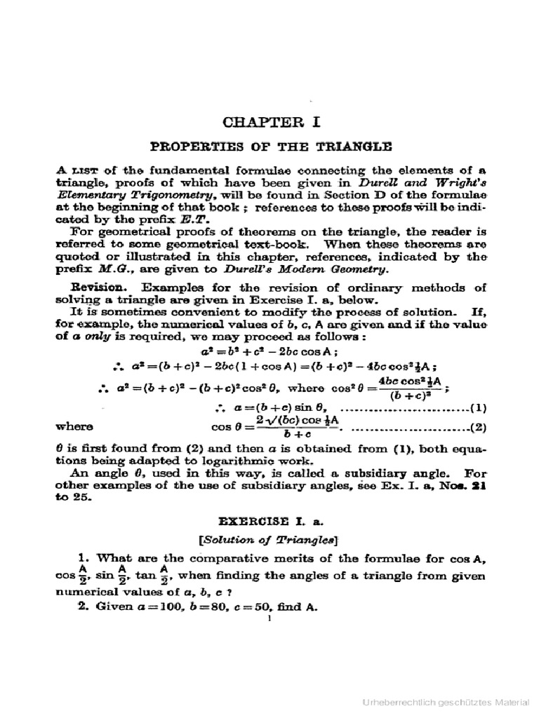 Durell Trig Triangle | PDF