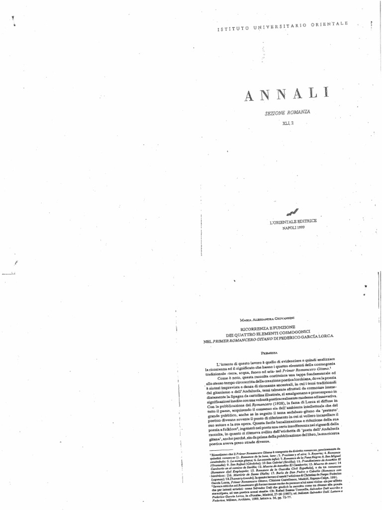 4 Elementi Lorca | PDF