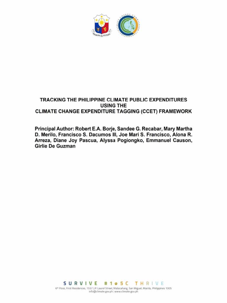 Tracking The Philippine Climate Public Expenditures Using The Climate ...