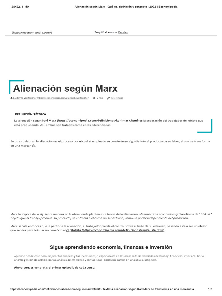 Alienación Según Marx - Qué Es, Definición y Concepto _ 2022 ...