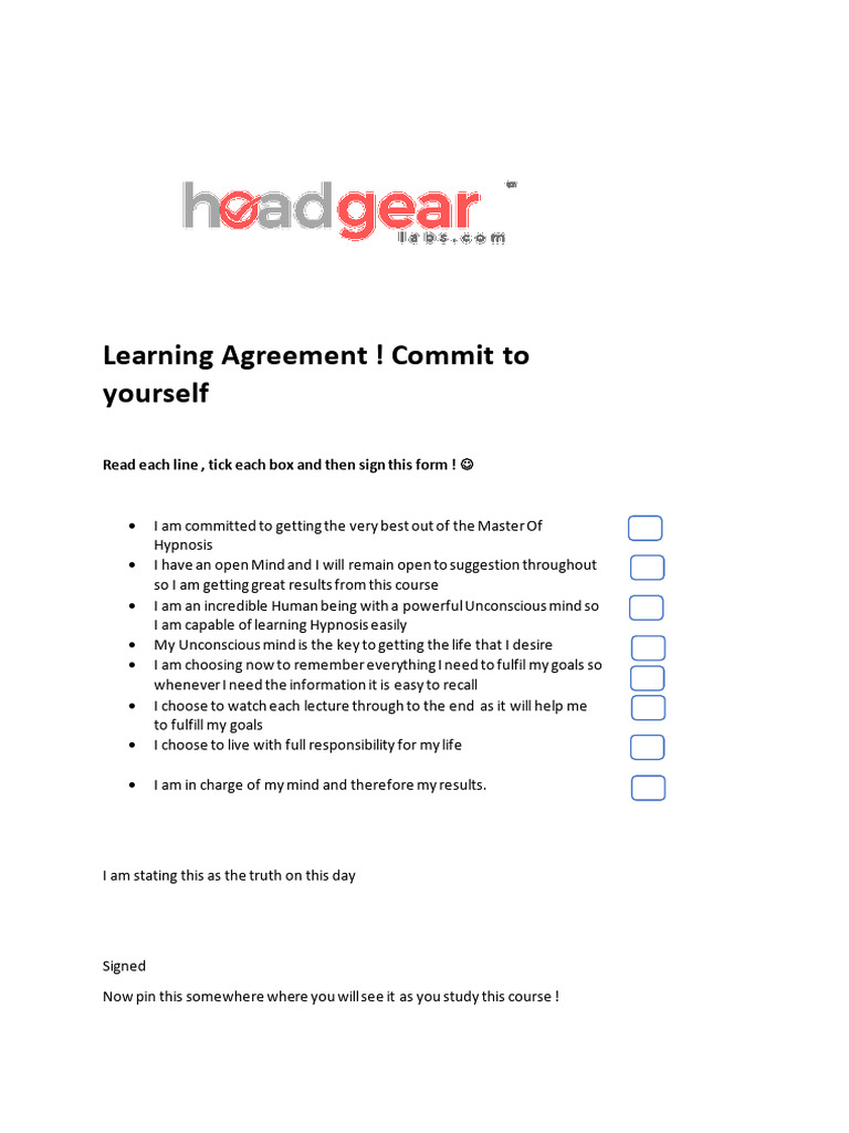Learning+Agreement | PDF