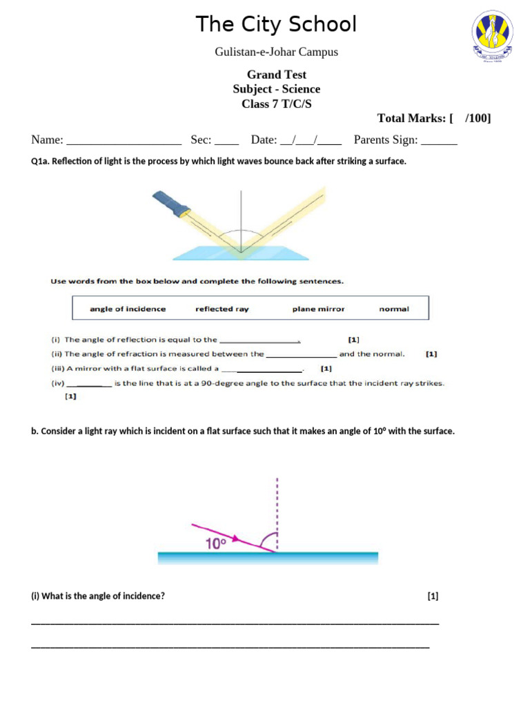 Grade 7 Science Grand Test | PDF | Oxide | Force