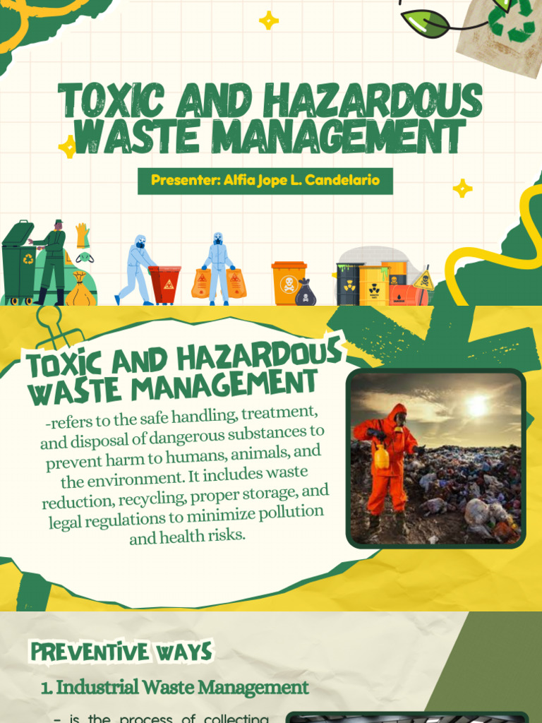 Toxic and Hazardous Waste | PDF
