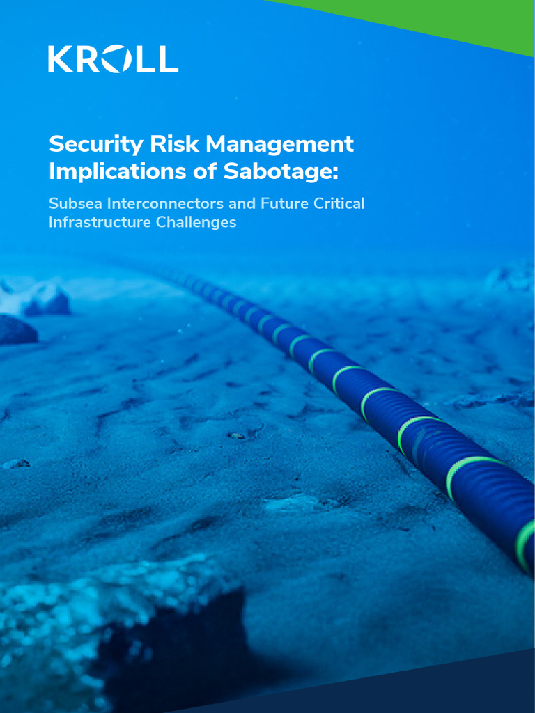 Subsea Interconnectors Sabotage Infrastructure Challenges | PDF ...